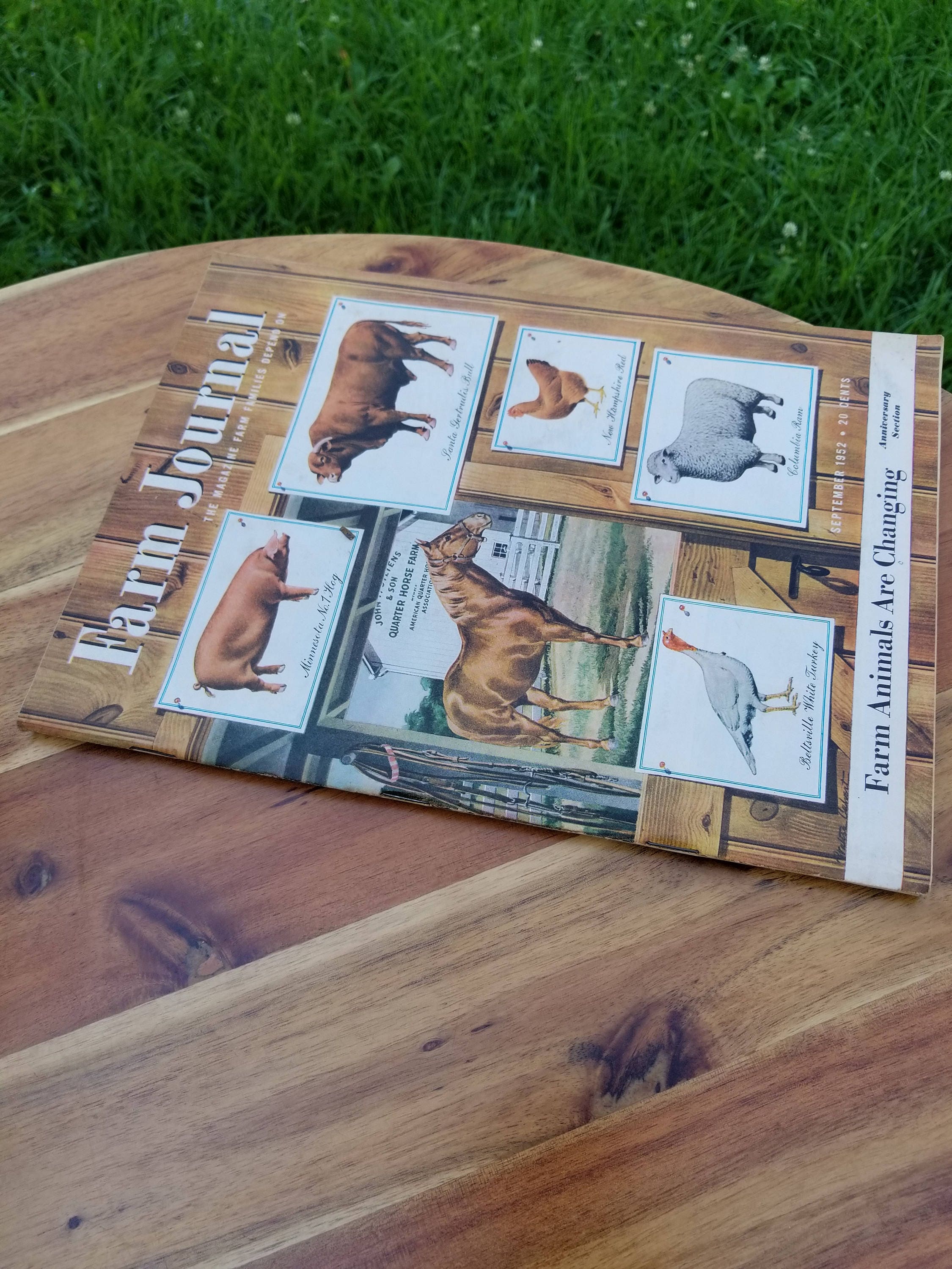 1952 September. Farm Journal Magazine. 'farm Animals Are - Etsy