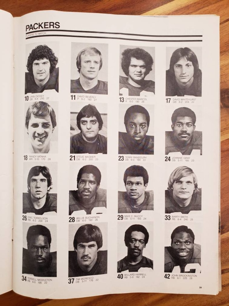 1977 Packers Vs Oilers Game Program. Bart Starr Coaching Era. September ...