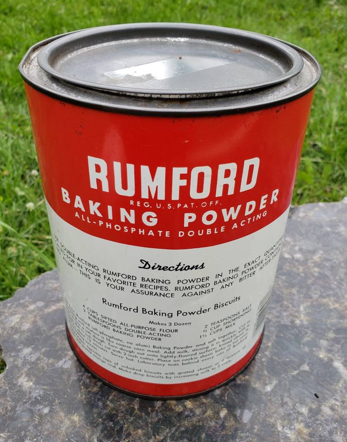 Rumford Baking Powder 5 lb Antique Tin. Vibrant Chic Piece of | Etsy