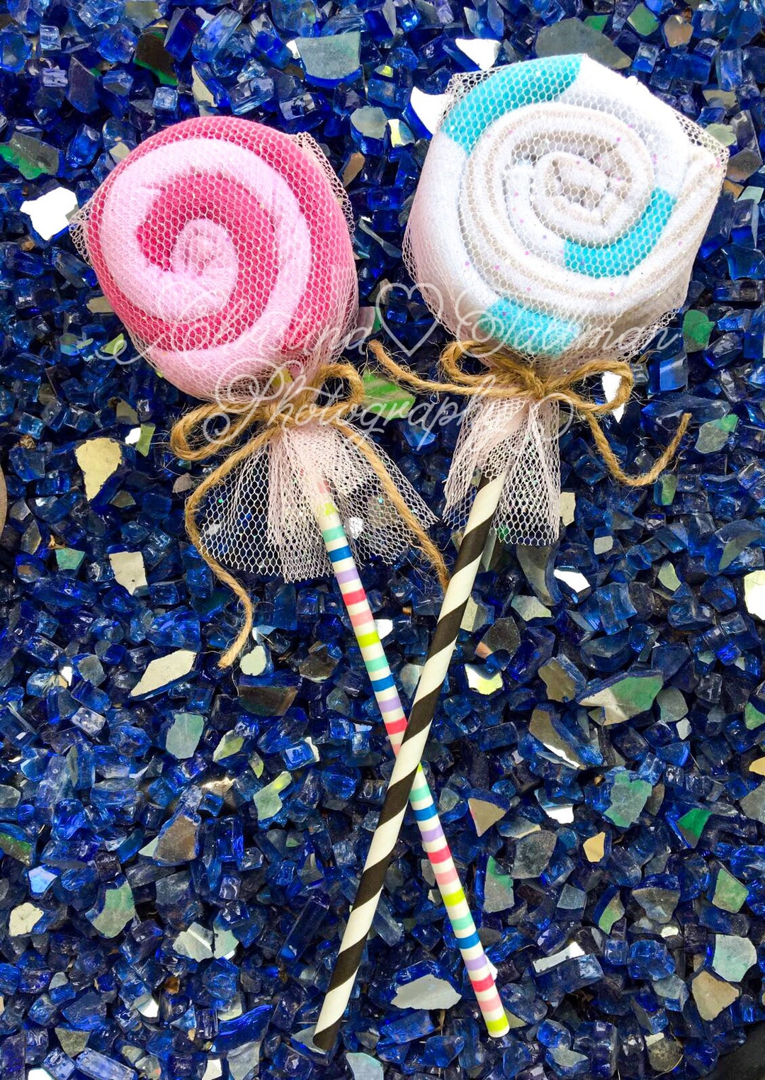 Baby Washcloth Lollipops Gift {2 Lollipops} - Etsy