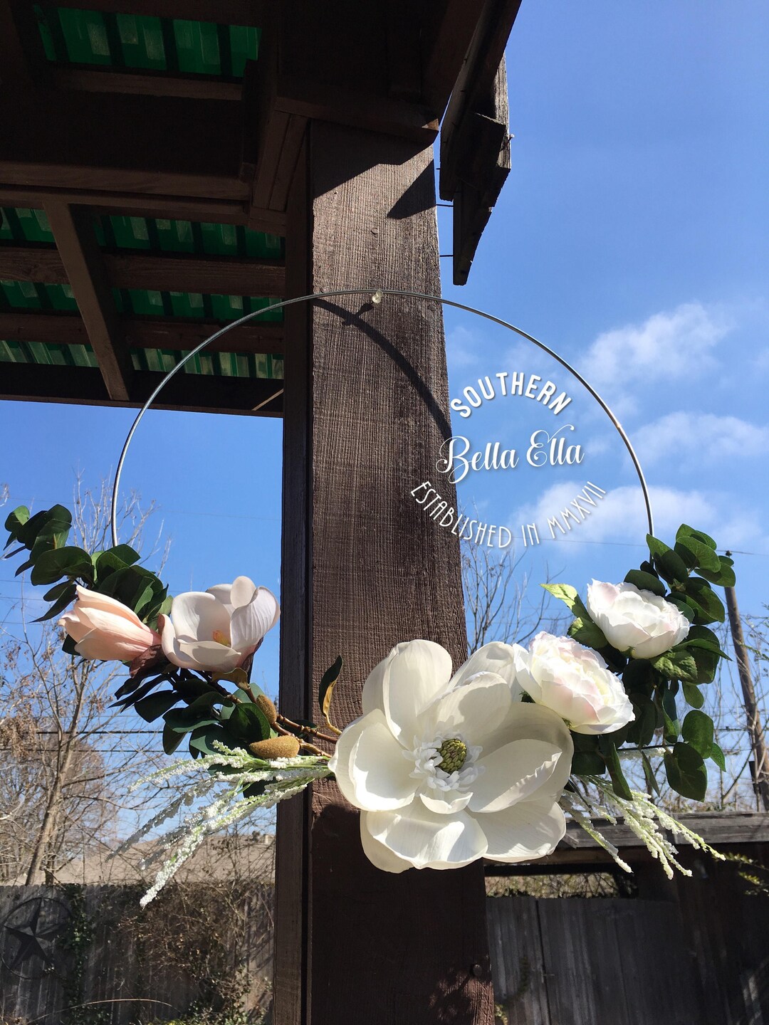 Modern Floral Hoop Wreath {large Size} - Etsy