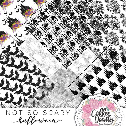 Halloween Digital Paper Clipart Spooky Night Halloween | Etsy