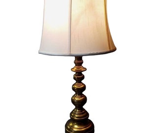 Vintage Alsy Table Lamp Pair Mid Century Brass Ceramic Neoclassical ...