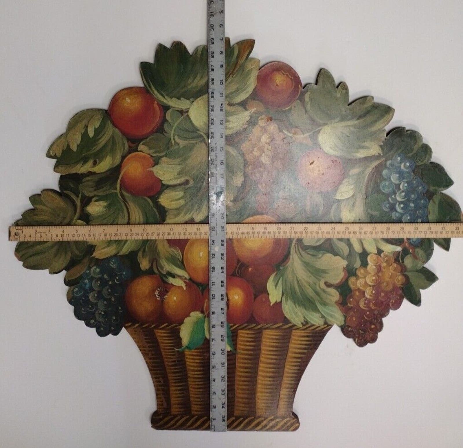 Hand Painted Fruit Basket Sign Restaurant Cafe Kitchen Farmhouse Art ...