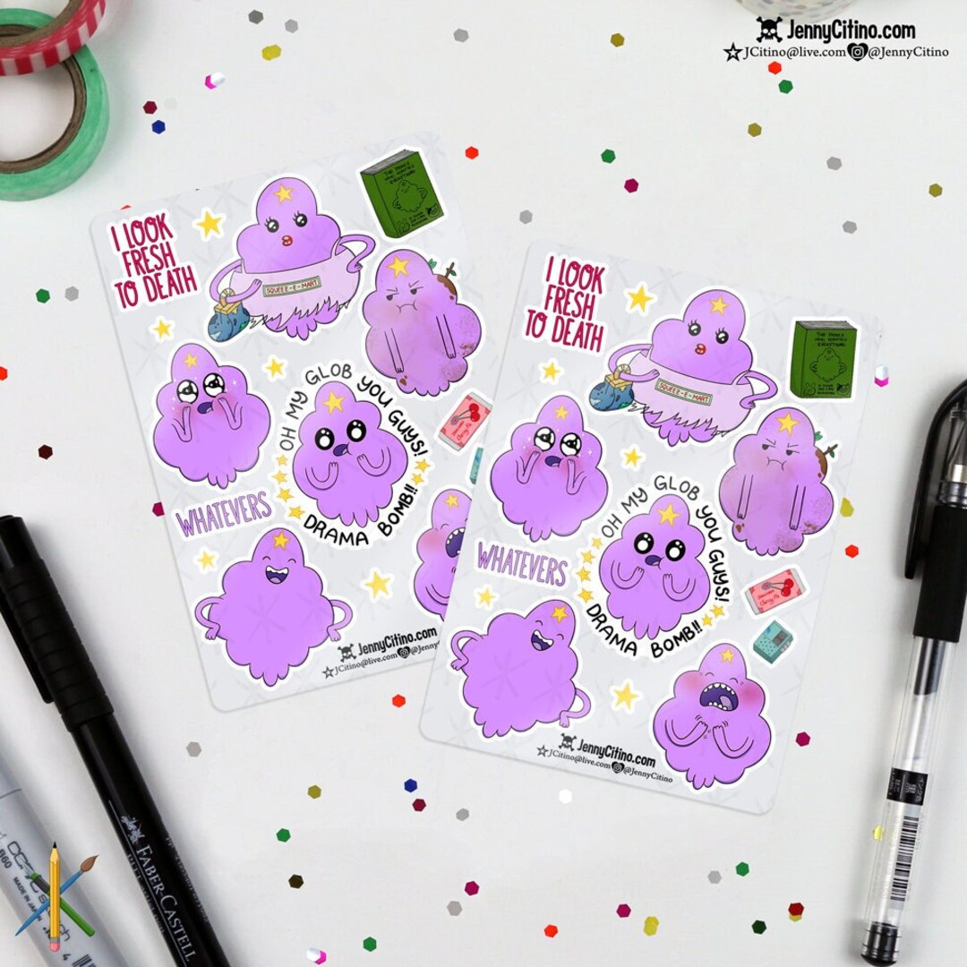 MINI SET Lumpy Space Princess Inspired Sticker Set 2. Illustration ...