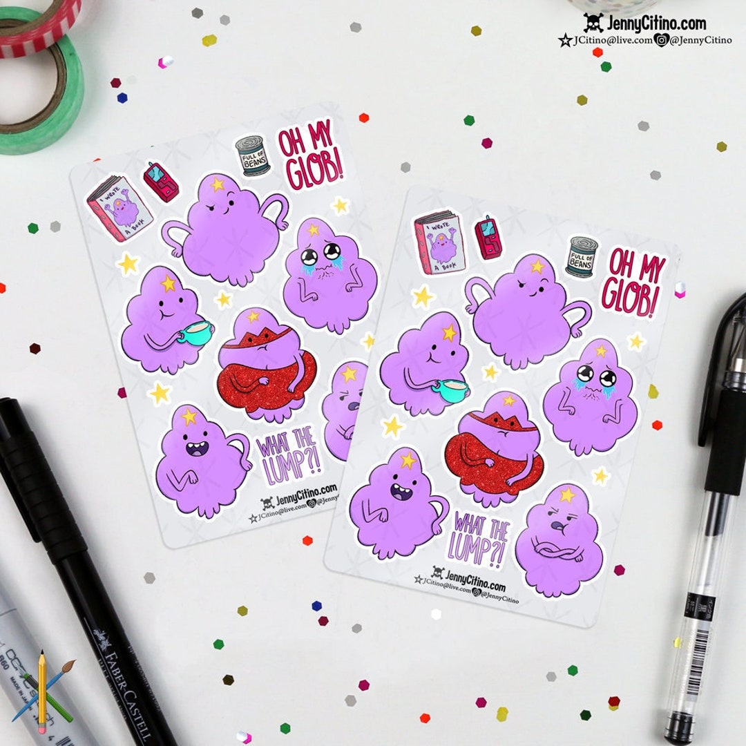 MINI SET Lumpy Space Princess Inspired Sticker Sheet. Illustration ...
