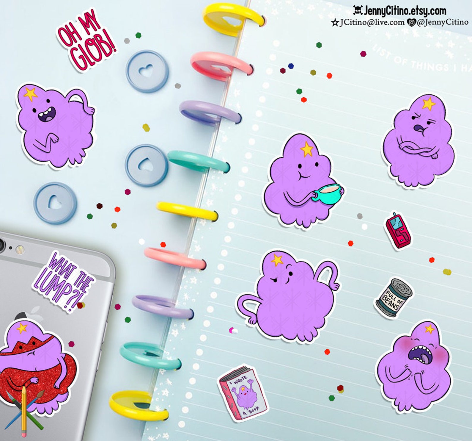 Lumpy Space Princess Inspired Sticker Sheet. Illustration - Etsy