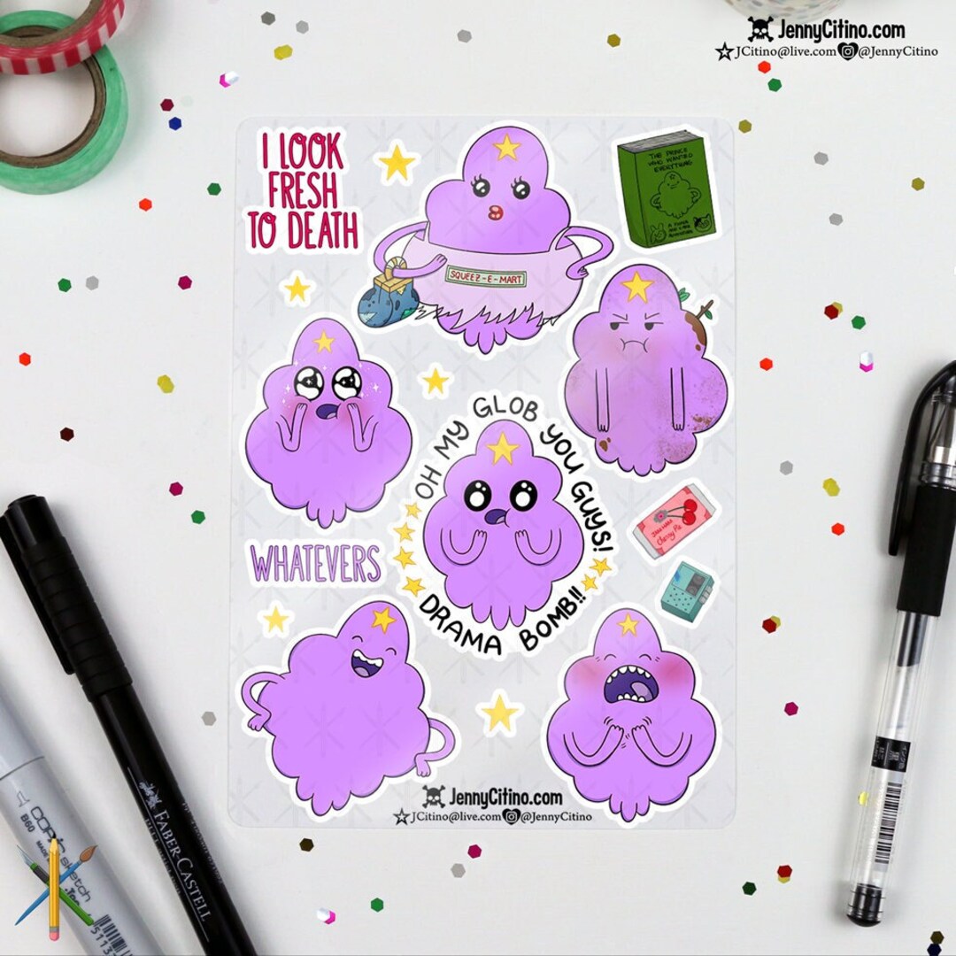 Lumpy Space Princess Inspired Stickers Set 2. Illustration, Planner ...