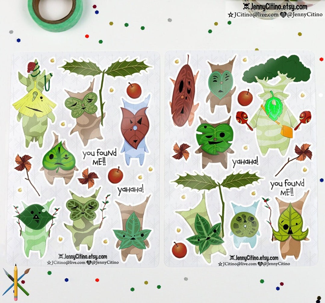 Korok Legend of Zelda Breath of the Wild Inspired Sticker Sheet ...