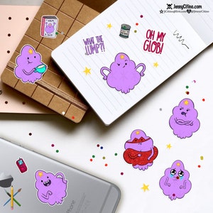 MINI SET Lumpy Space Princess Inspired Sticker Sheet. Illustration ...