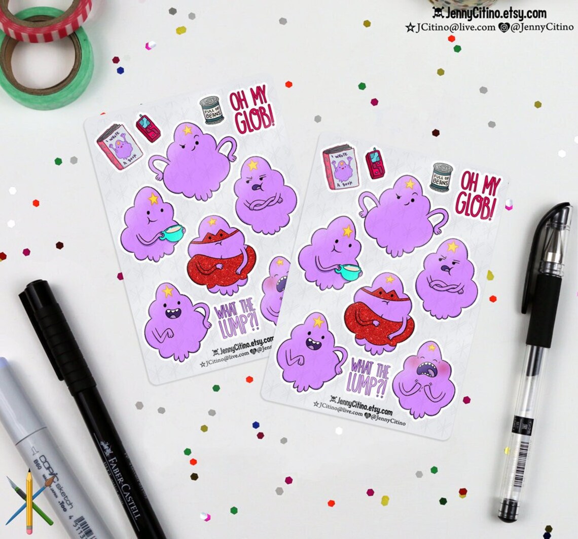 MINI SET Lumpy Space Princess Inspired Sticker Sheet. - Etsy
