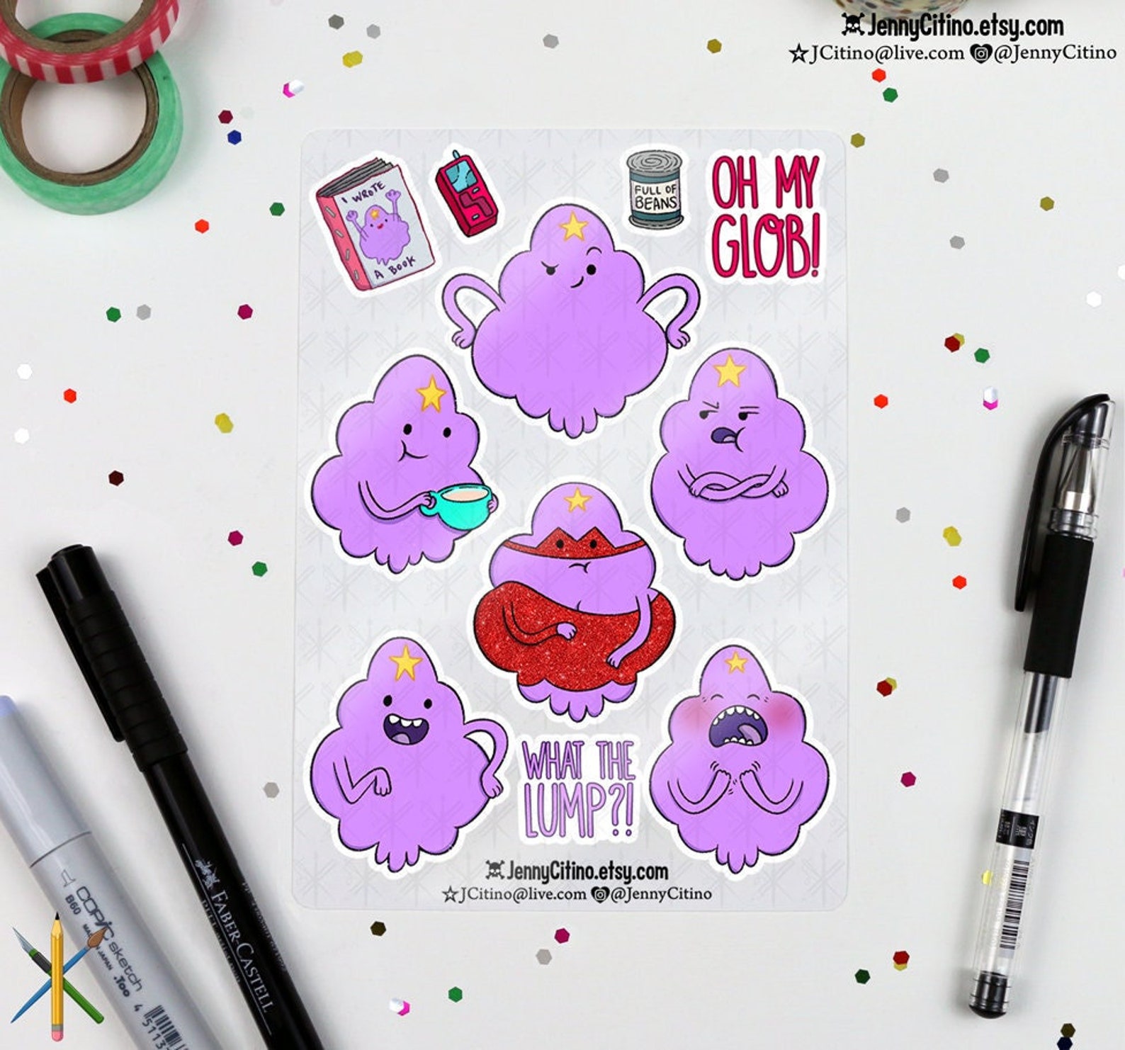 Lumpy Space Princess Inspired Sticker Sheet. Illustration - Etsy