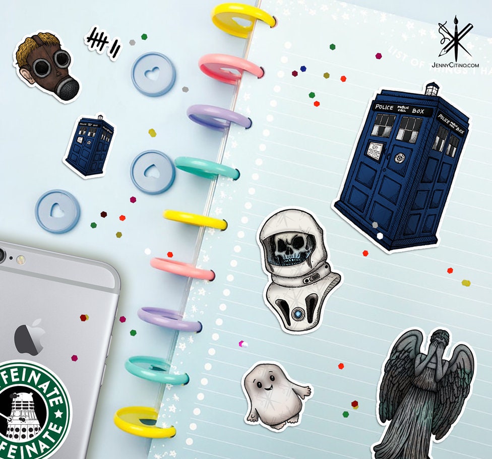 Doctor Who Inspired Sticker Sheet. Illustration Planner - Etsy