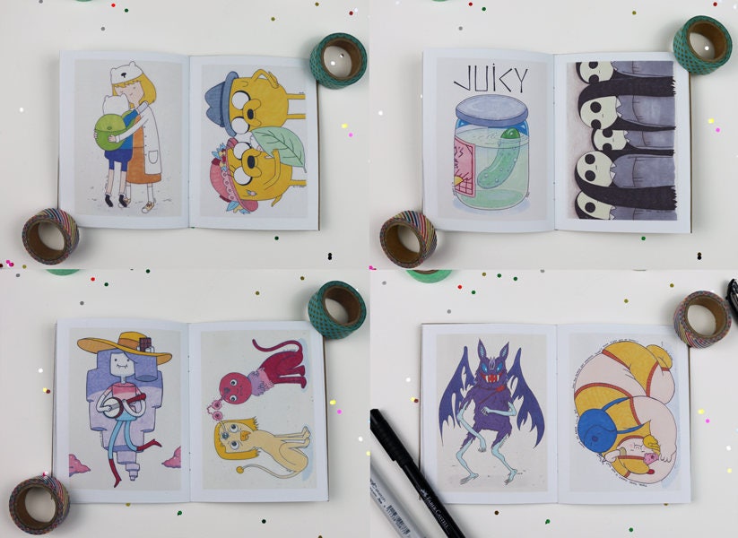 Adventure Time Art Zine. Original Illustrations Sketchbook | Etsy