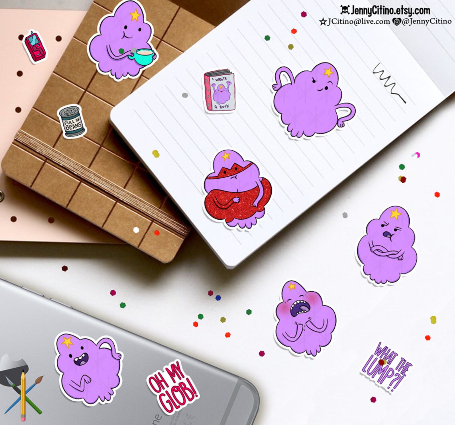 MINI SET Lumpy Space Princess Inspired Sticker Sheet. - Etsy