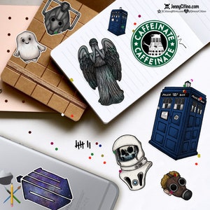 Doctor Who Inspired Sticker Sheet. Illustration, Planner, Journal ...