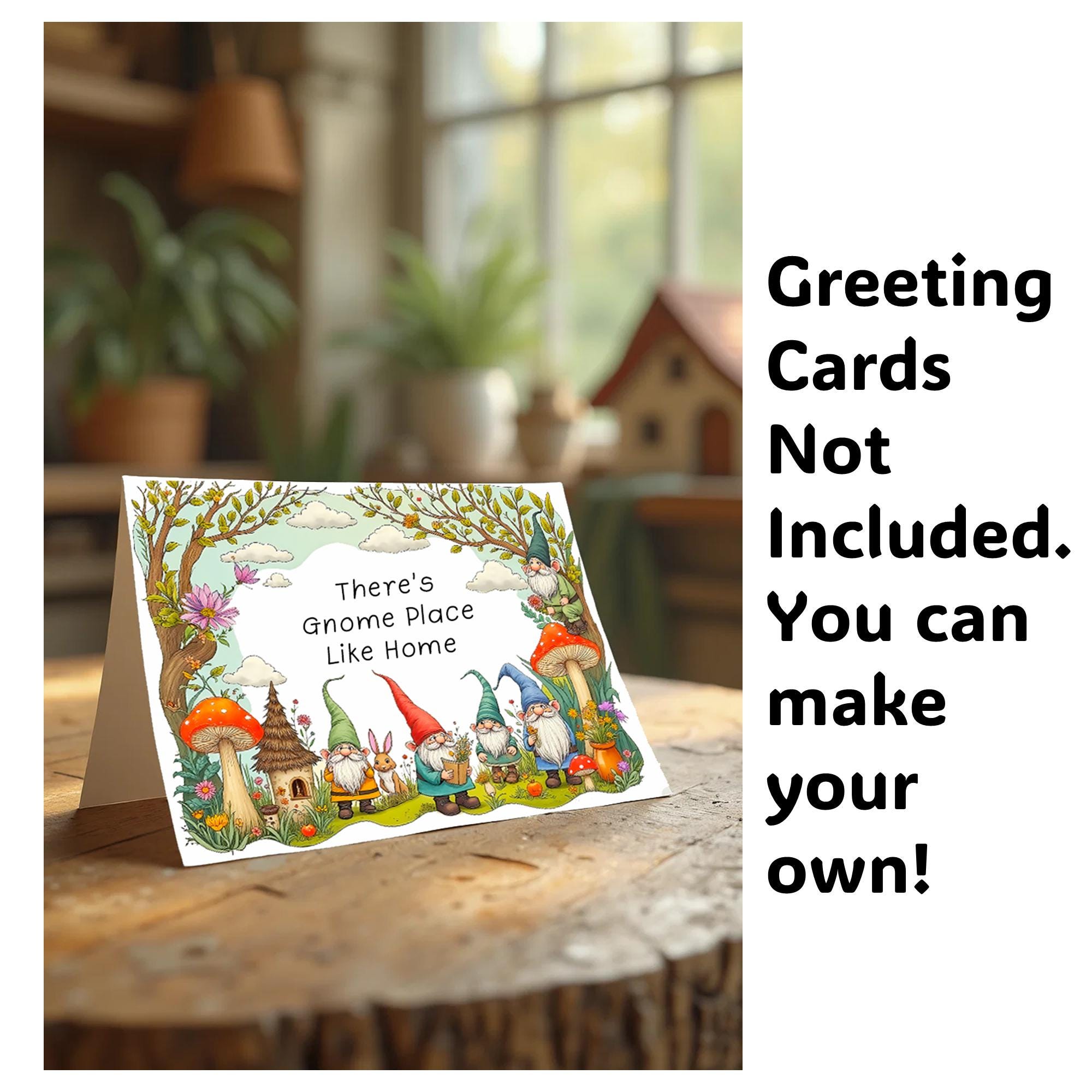 Whimsical Gnome Postcards Set | Printable Woodland-themed Cards ...