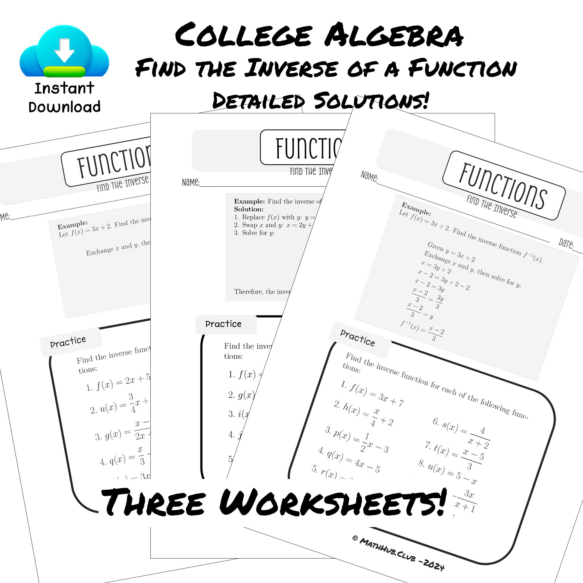 Algebra Werkbladen Met Antwoordsleutel