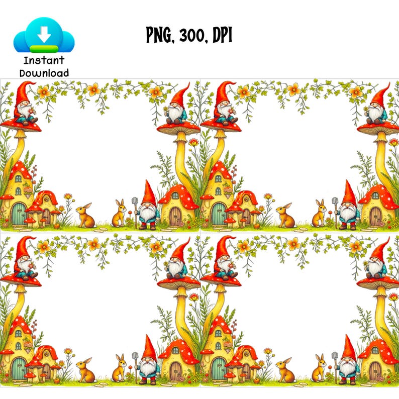Whimsical Gnome Postcards Set | Printable Woodland-themed Cards ...