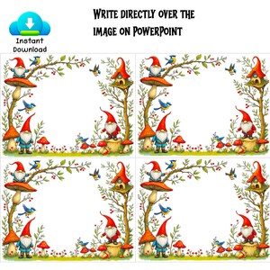 Whimsical Gnome Postcards Set | Printable Woodland-themed Cards ...