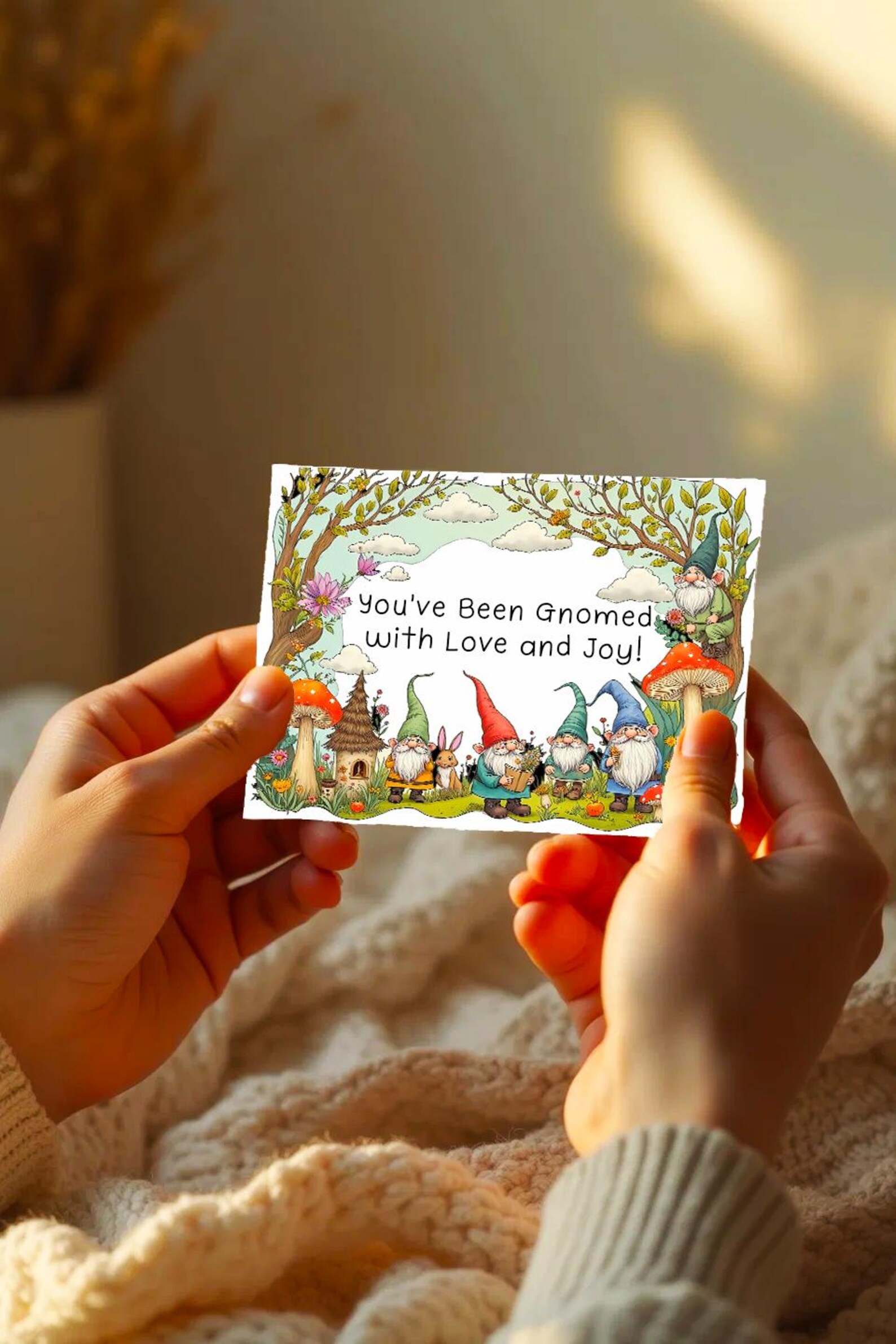 Whimsical Gnome Postcards Set | Printable Woodland-themed Cards ...