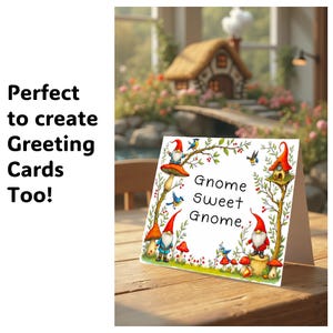 Whimsical Gnome Postcards Set | Printable Woodland-themed Cards ...