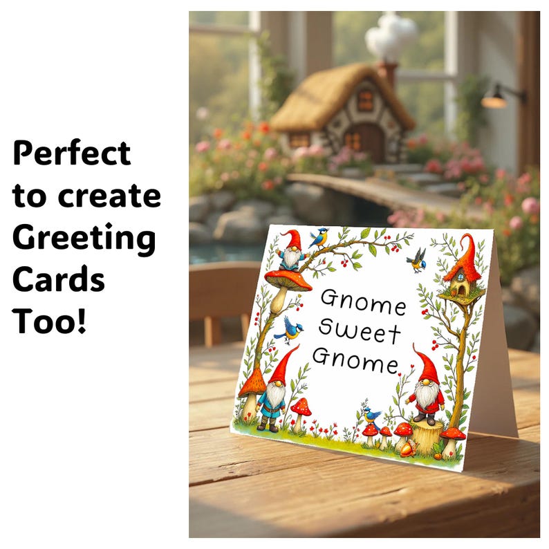 Whimsical Gnome Postcards Set | Printable Woodland-themed Cards ...