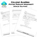 College Algebra Mixture Problems Worksheets With Detailed Solutions ...