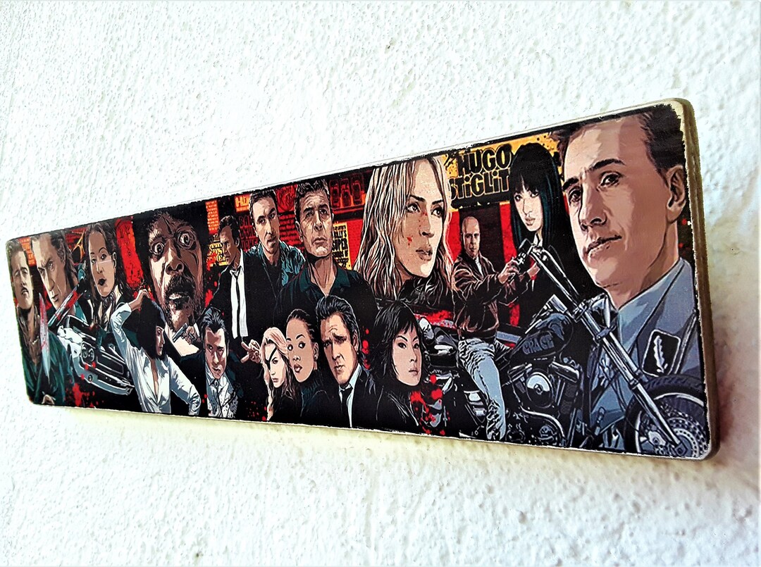 Tarantino Filmography Art Print: Handmade Wood Wall Decor - Etsy