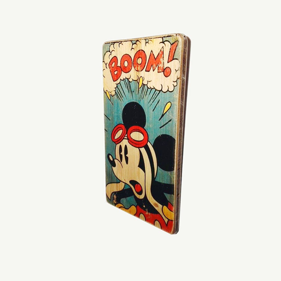 Mickey Mouse Print - Boom - Comic Book - Vintage - Gift for Kids - Gift ...