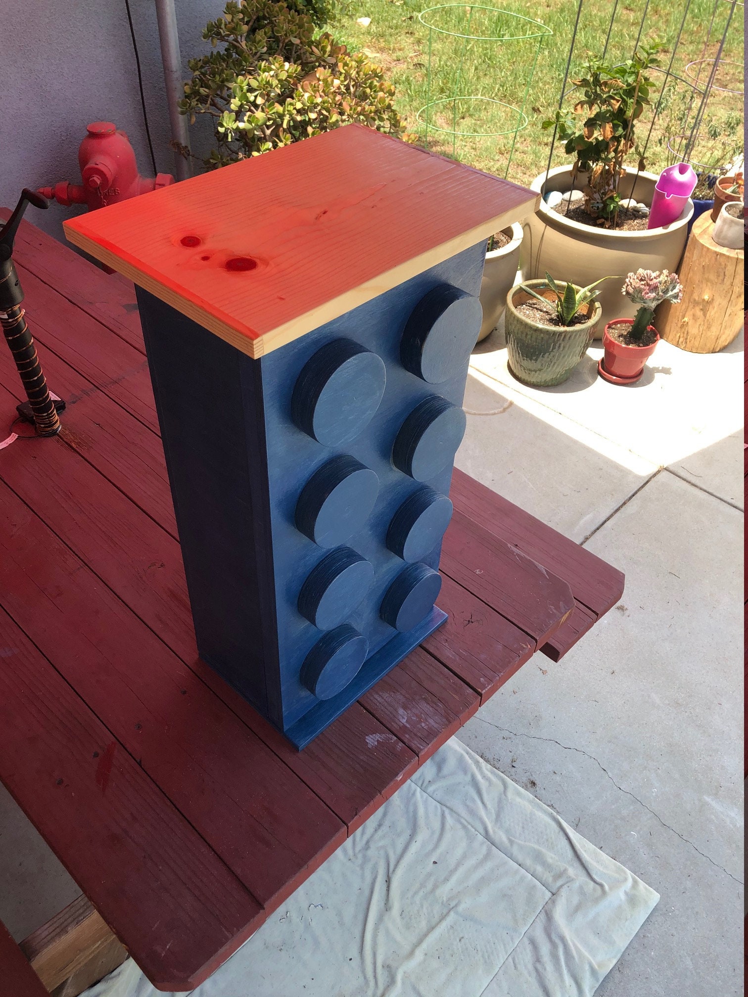 Building Block Side Table / Nightstand - Etsy