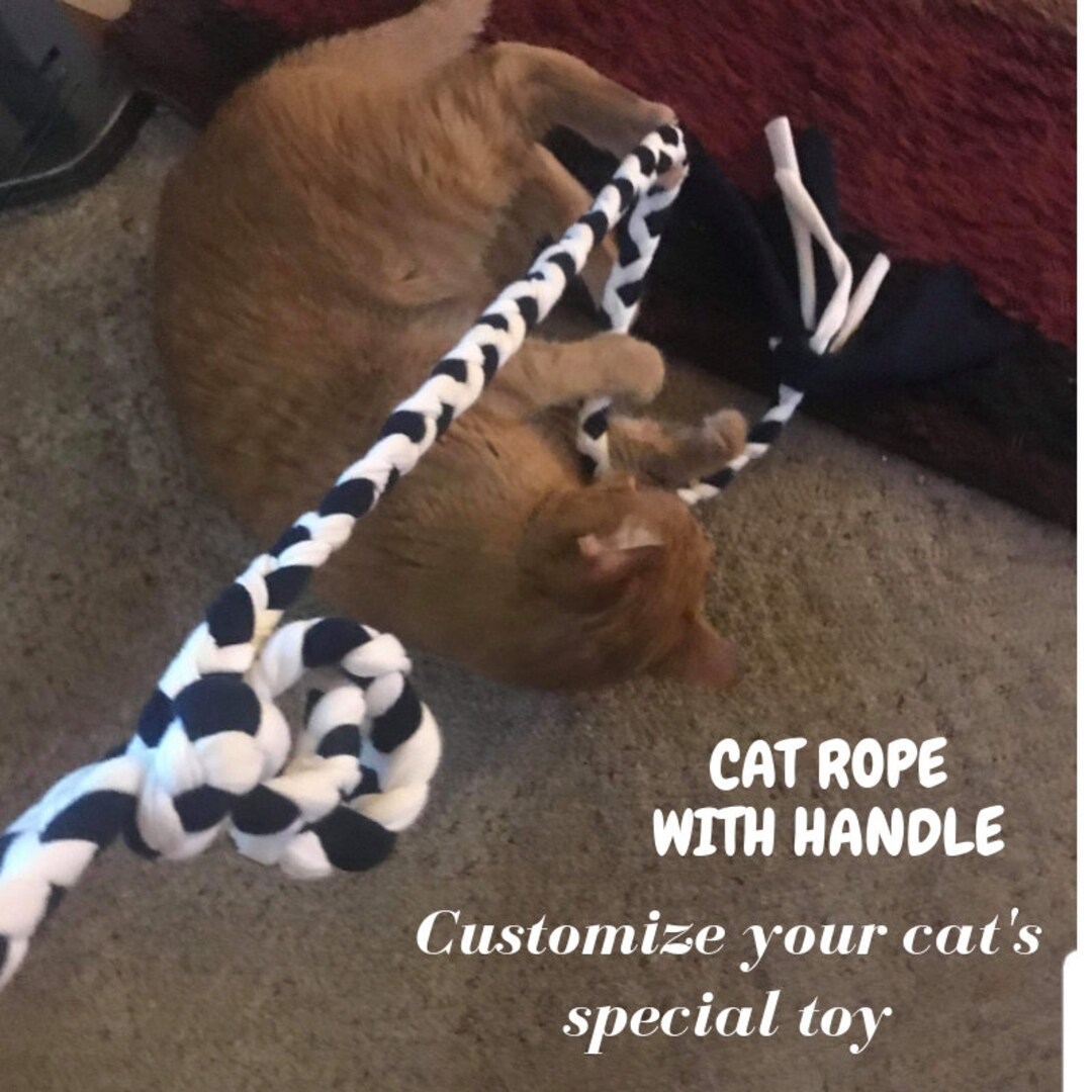Long Interactive Cat Rope - Exercise Cat Toy - Gifts for Cats - Cat ...