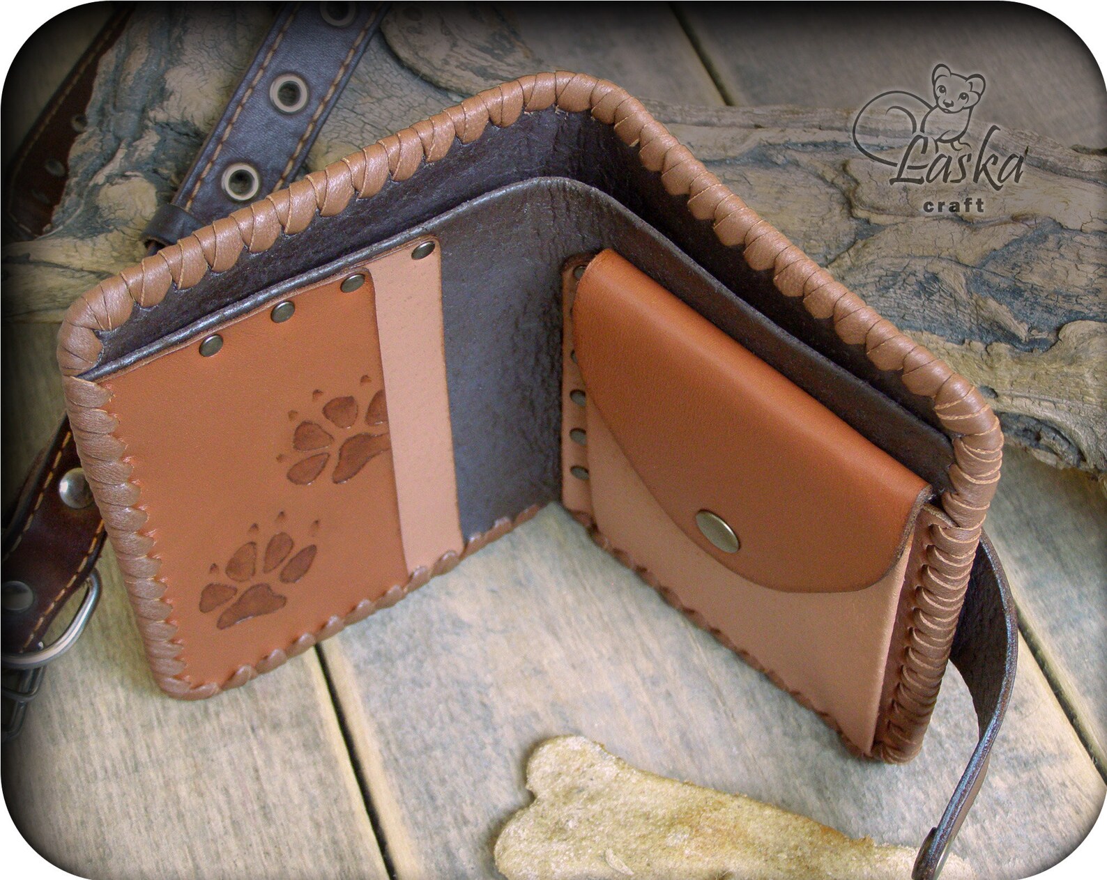 Dachshund Painting Leather Wallet Custom Dog Portrait Pet - Etsy
