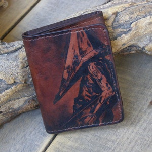 Custom Leather Trifold Wallet With Horror Design, Horror Movie Gifts ...