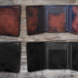 Custom Leather Trifold Wallet With Horror Design, Horror Movie Gifts ...