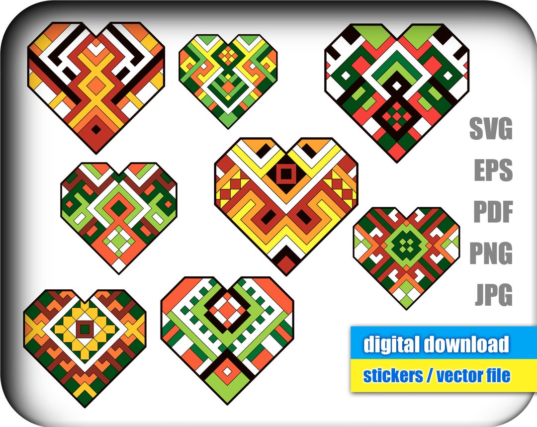 Traditional Ukrainian Pattern Set Folk Decor Ukraine Design - Etsy