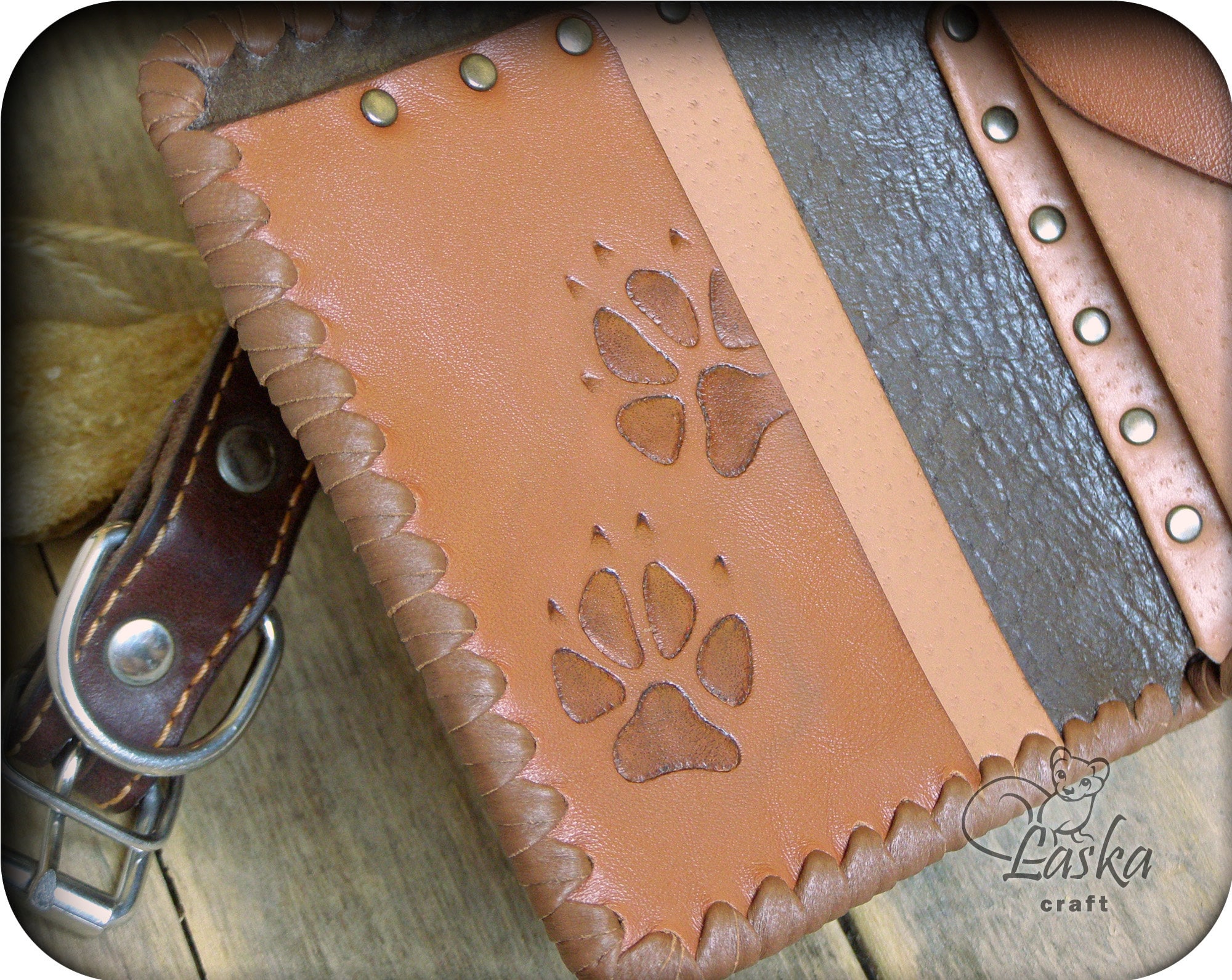 Dachshund Painting Leather Wallet Custom Dog Portrait Pet - Etsy