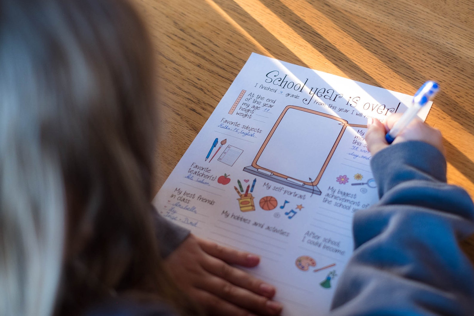 End of School Year Review Page. Printable Year-end Summery. Student ...