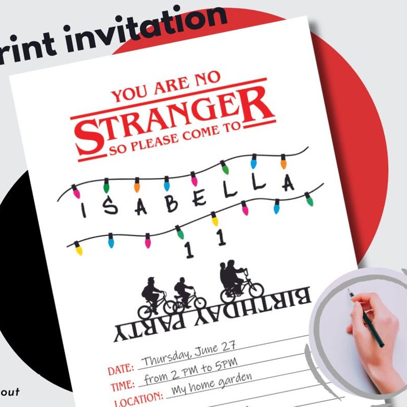 Strangers Things Birthday Card - Etsy