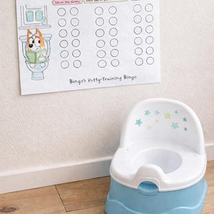 Bluey Watercolor Potty Training Chart - Bingo Heeler Tactical Wee Chart ...