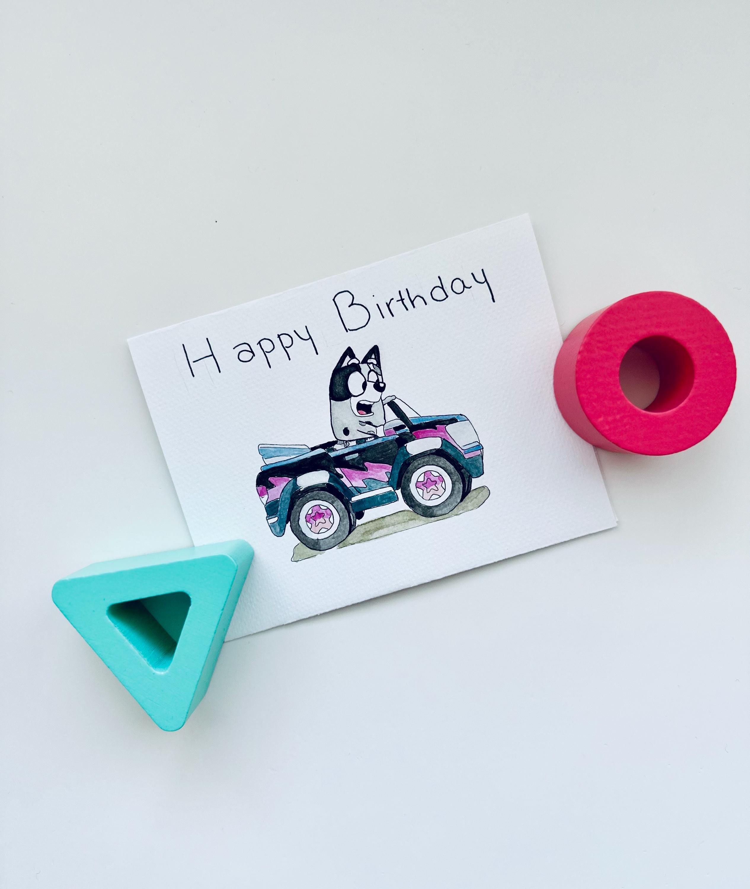 Watercolor Greeting Card Bluey Card Disney Card Congratulations Muffin ...