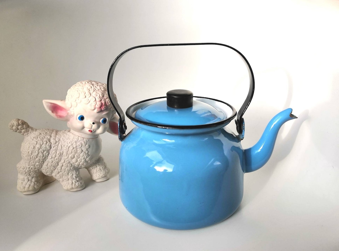 Arabia Wärtsilä Finel Water Kettle, Vintage Light Blue Enamel, Tea Pot ...