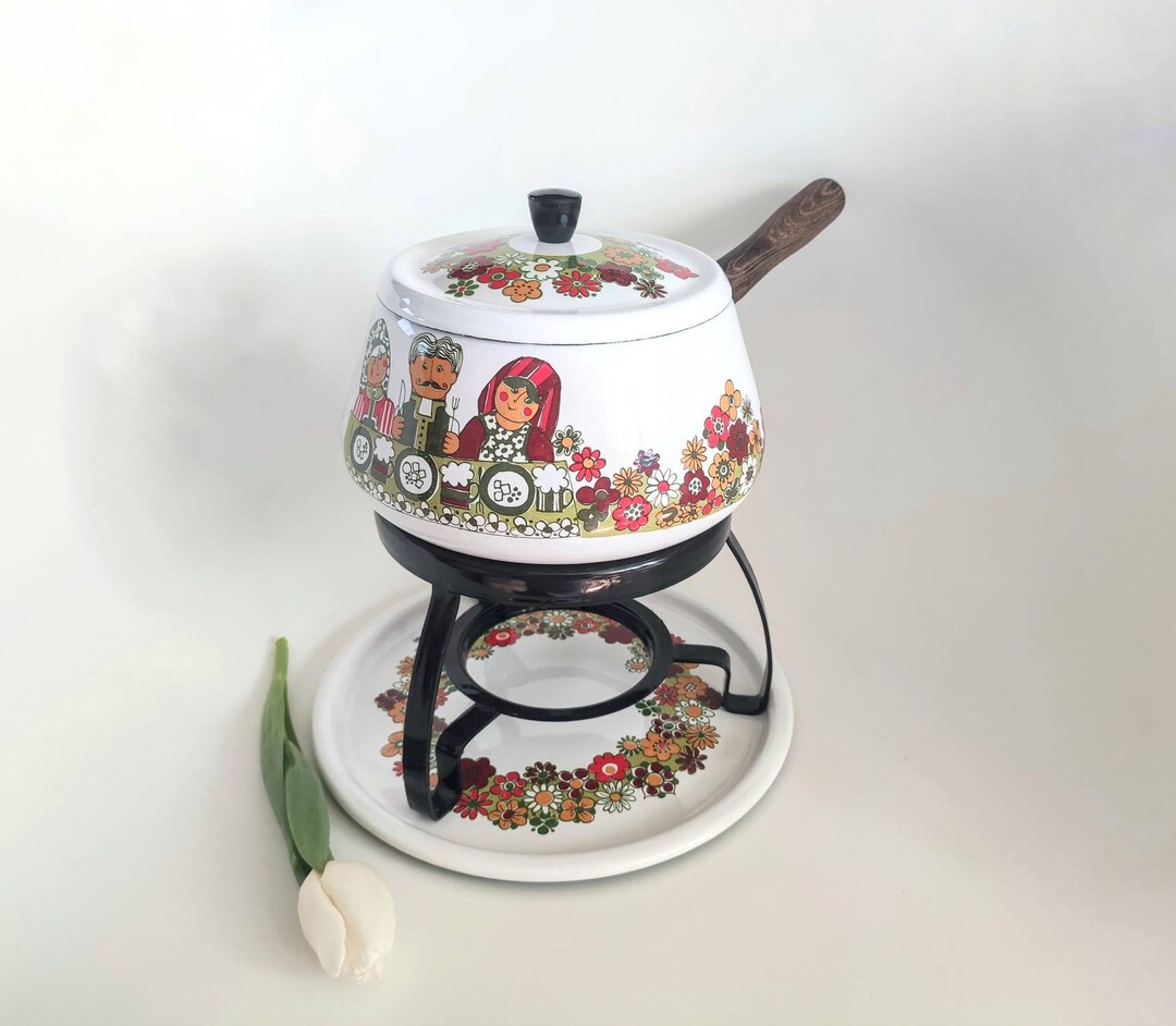 Folklore Figgjo Norway Turi-design Geëmailleerde Fonduepan/set - Etsy