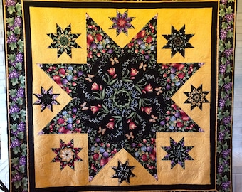 Baby Quilt Quilted Throw Lap Robe Churn Dash Pastel | Etsy