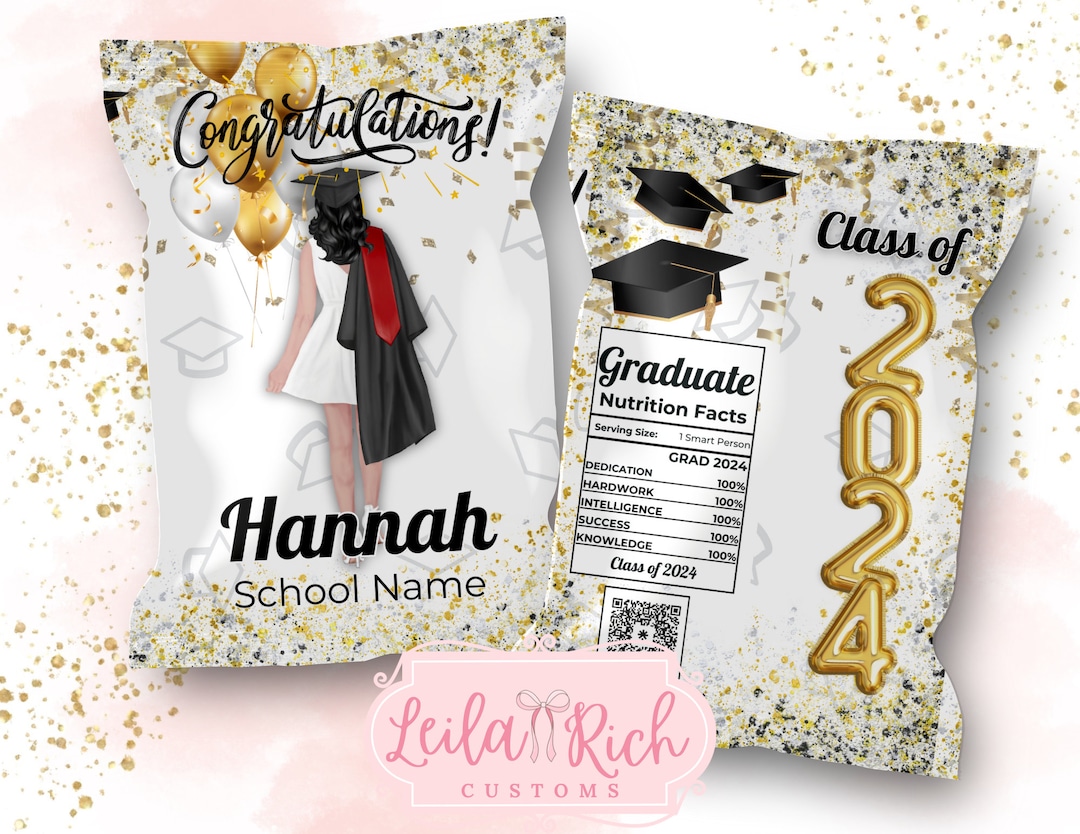 Personalized Graduation Chip Bags Graduation Favors Custom Graduation ...