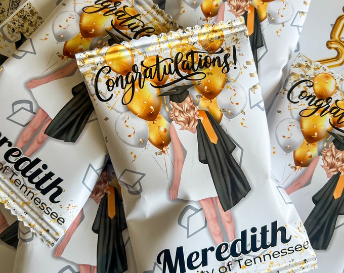 Personalized Graduation Chip Bags Graduation Favors Custom Graduation ...
