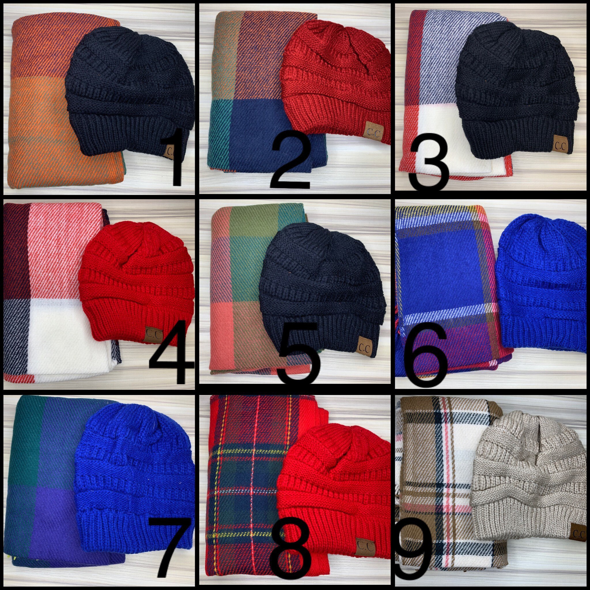 Beanie Scarf Set | Satin Lined Beanies | Unisex | Satin Lined Winter ...