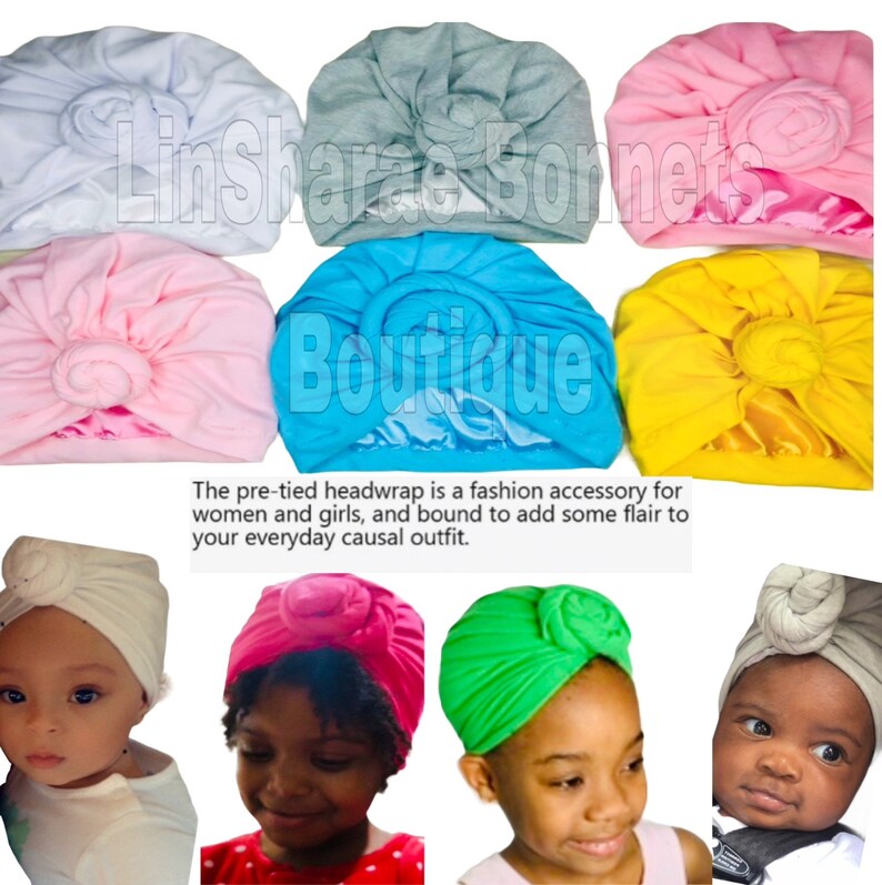 Baby Turban Toddler Turban Adult Turban Satin Lined | Etsy