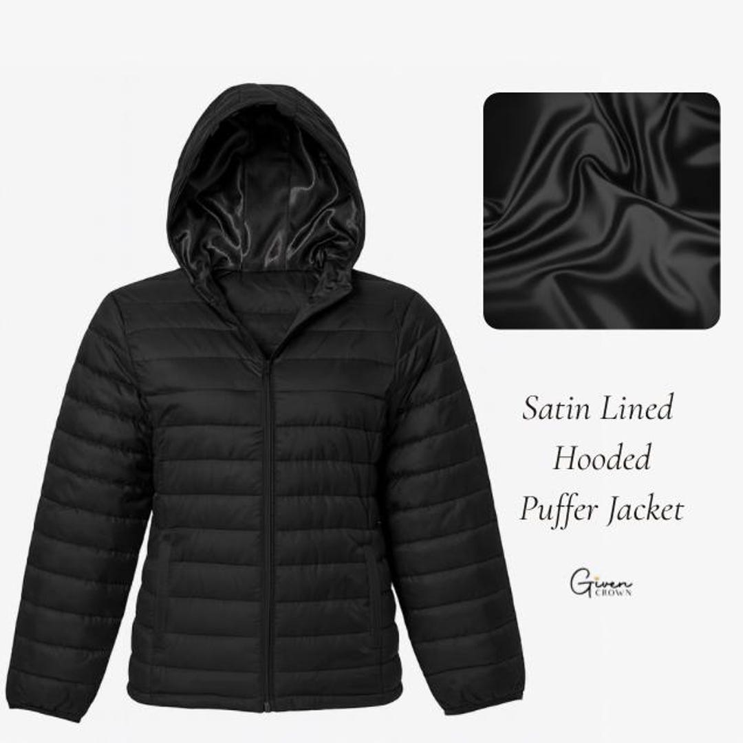Satin Lined Puffer Jacket Outerwear | Satin Lined Hoodies | Full-zip ...