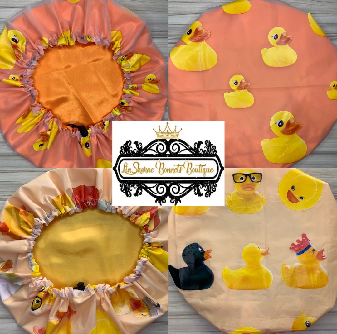 Luxury Large Satin Lined Shower Caps | Adult Adjustable Shower Cap ...